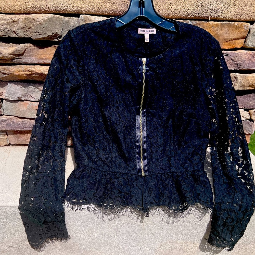 Juicy Couture Lace Jacket Zip Jacket Women’s Size 4 - Gem